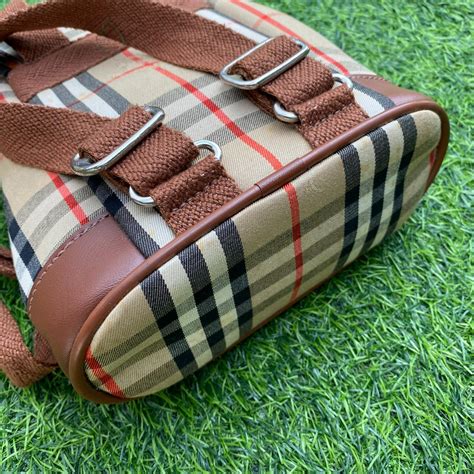 Vintage Burberry Plaid Backpack Depop