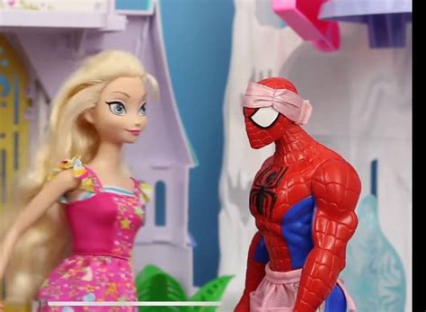 Spider Man And Elsa By Barneyisfridays101 On Deviantart