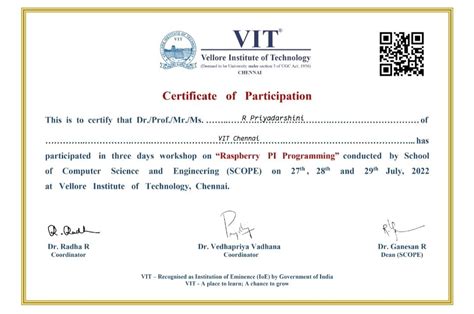 Completed Raspberry Pi Programming 3 Day Workshop Priyadarshini R