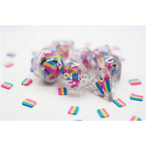 Pride Flag Rpg Resin Dice Set Role Playing Games From Beanie Games Uk