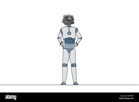 Single Continuous Line Drawing Robot With Round Scribbles Instead Of
