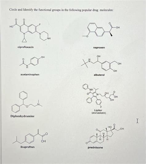 Solved Circle And Identify The Functional Groups In The Chegg