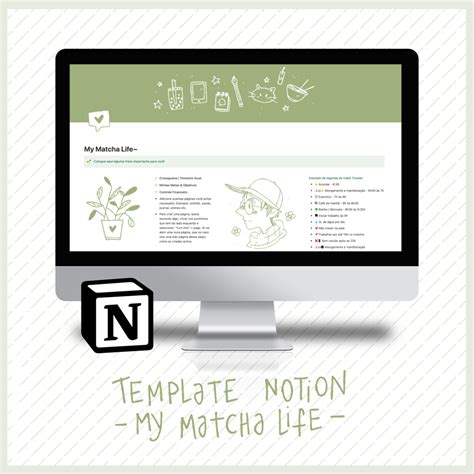 Template Notion My Matcha Life Luloojinha