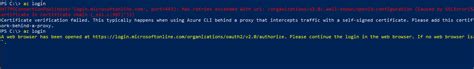 az cli login ssl certificate verify failed thesleepyadmins