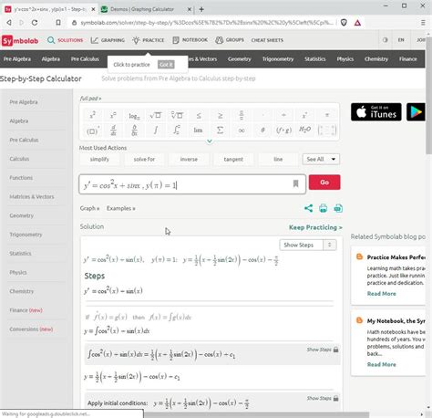 Solveduse A Cas To Solve The Initial Value Problems Plot The Solution