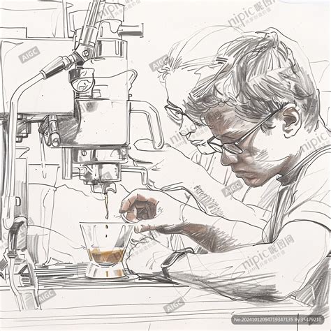 Ai创作图插画冲咖啡人物 科研人物 国科大插画科技 老科学家插画 加工坊线描插画 德国插画德国手绘科技 生物学插画 彩绘科学幻想插图手绘 科学技术人员 麻省理工学院插画科技 作坊插画 做实验