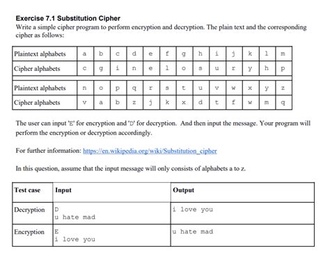 solved exercise 7 1 substitution cipher write a simple