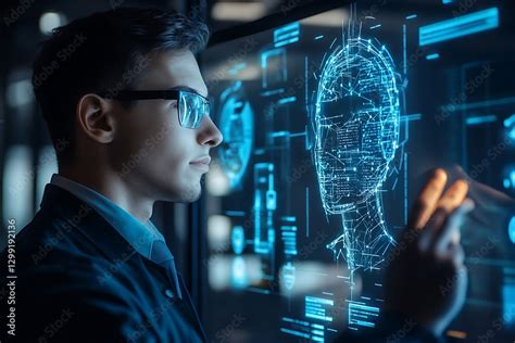 Businessman Utilizing Ai Powered Technology For Data Analysis Kpi Dashboards And Digital Task