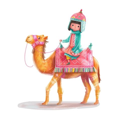 Premium Vector Man Riding Camel White Background 11