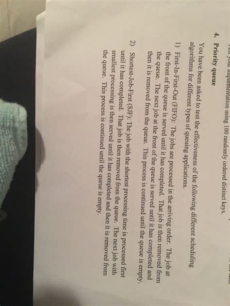 Solved Priority Queue You Have Been Asked To Test The