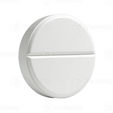 A Single White Round Pill Is Shown 55538903 Png
