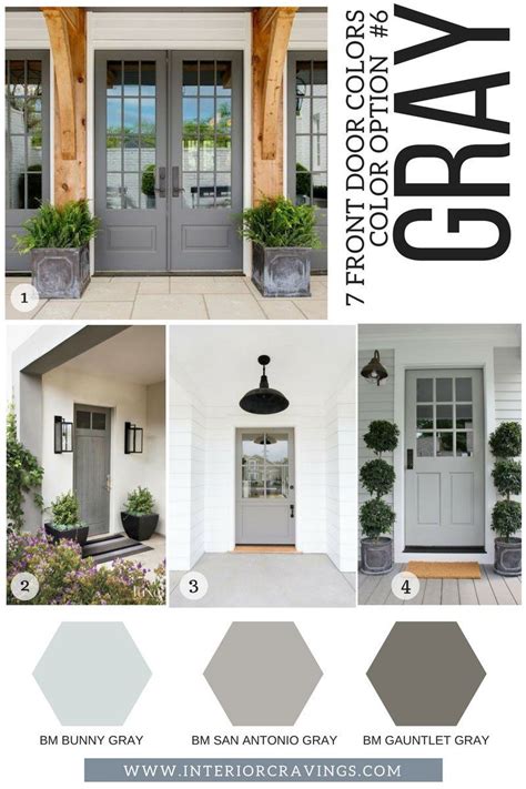 7 Front Door Colors To Make Your Home Stand Out Gray Front Door