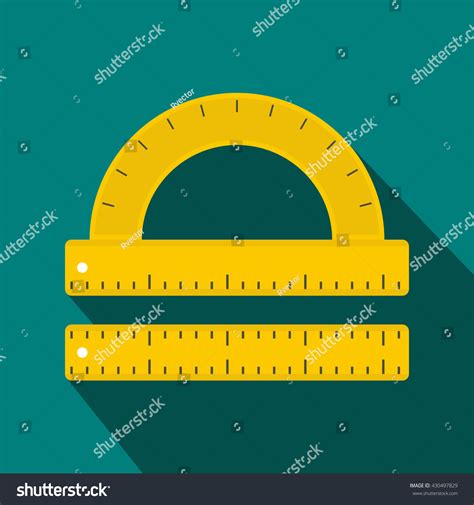 Ruler Protractor Icon Stock Vector Royalty Free Shutterstock