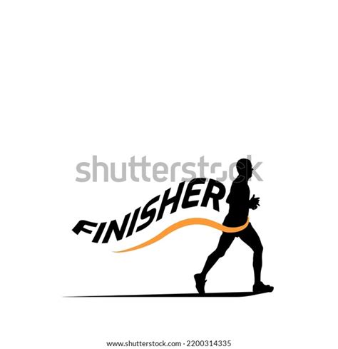 검은색 실루엣 마라톤 달리기 이벤트 마무리 스톡 벡터로열티 프리 2200314335 Shutterstock