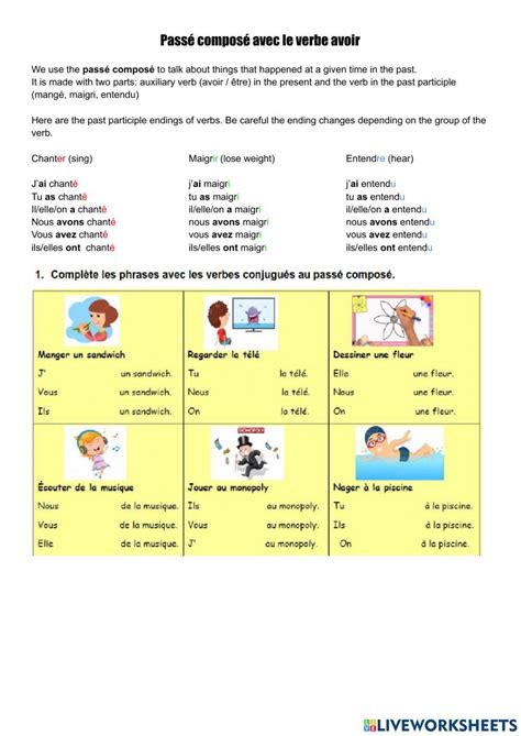 1820038 Passe Compose Mariannehoian Liveworksheets