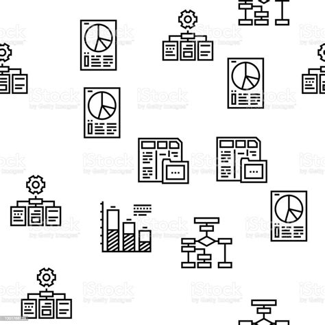 Analyze Infographic Vector Seamless Pattern Stock Illustration Download Image Now Analyzing