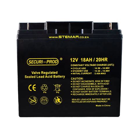 Securi Prod 12v 72ah Sla Battery Stemar Security Systems