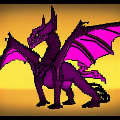 Minecraft Ender Dragon Artwork Stable Diffusion