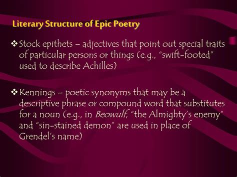 Ppt The Epic Poem Powerpoint Presentation Free Download Id 5454648