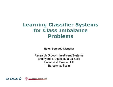 learning classifier systems for class imbalance problems ppt