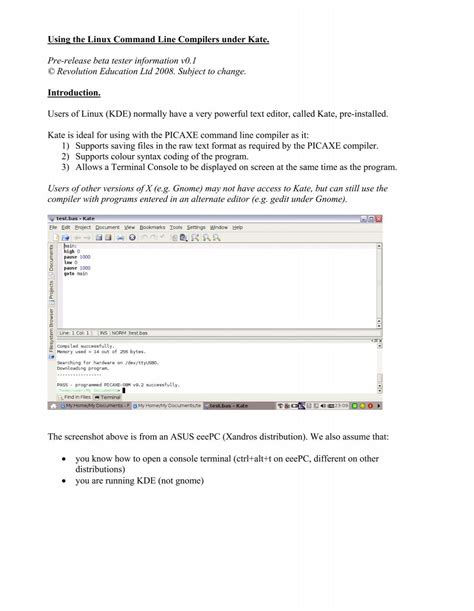 command line compiler picaxe