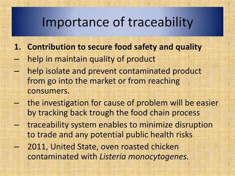 The Importance Of Traceability Pptx