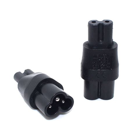 Iec 320 C6 To C7 C8 To C5 Male To Female Connector Chassis Server Conversion Plug 3pin To 2pin