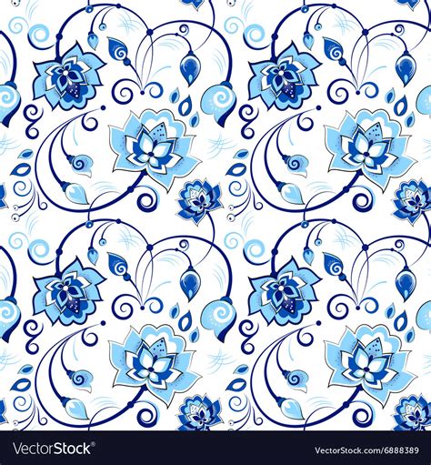 Floral Seamless Pattern In Slavic Theme Royalty Free Vector