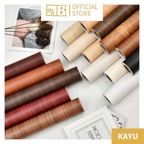 Jual Cod Bolong Wallpaper Sticker Dinding Motif Kayu Anti Air