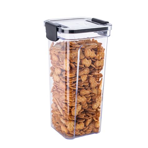 Jeashchat Airtight Food Storage Container With Snap Lids Kitchen And
