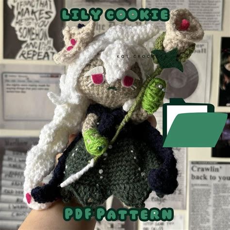 White Lily Cookie Cosplay Etsy