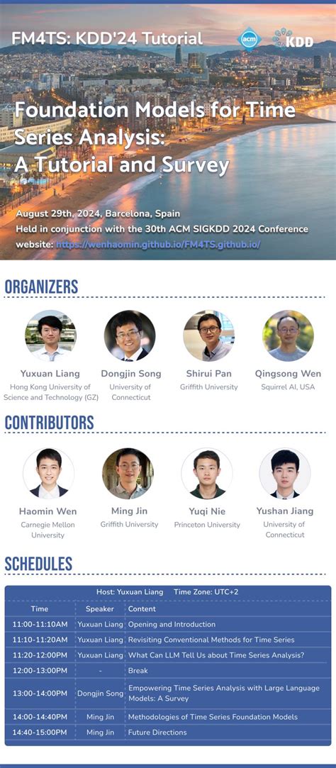 Qingsong Wen On Linkedin Kdd2024 Timeseriesanalysis Foundationmodels Datascience
