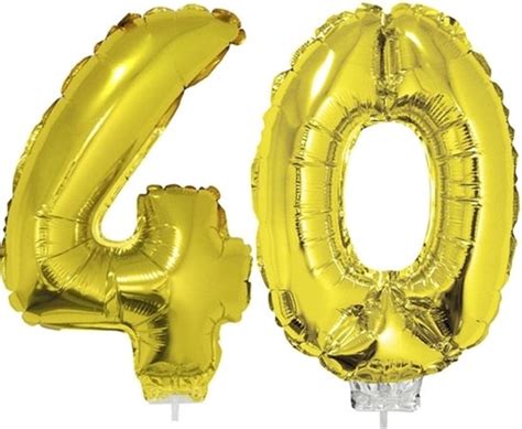 40 Jaar Leeftijd Feestartikelen Versiering Cijfers Ballonnen Op Stokje