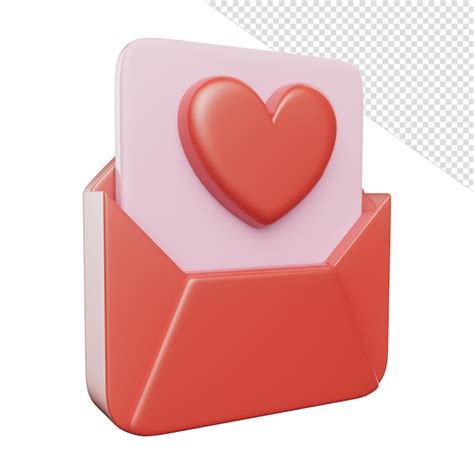 premium psd 3d render asset design valentine illustration