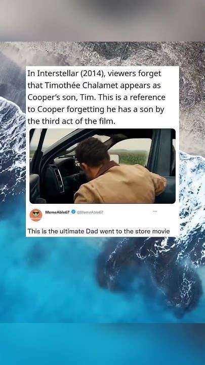 Interstellar 2014 Did You Know That Timothee Chalamet Appears As