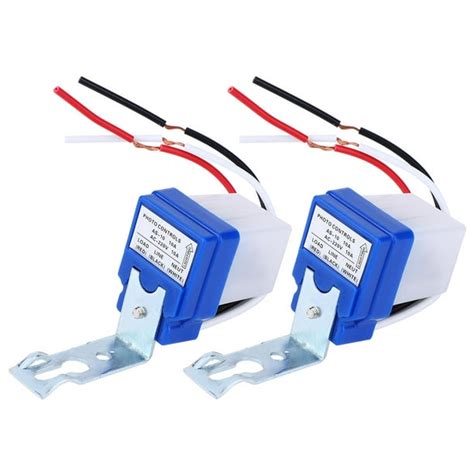Interruptor De Sensor De Luz 2 Piezas Fotointerruptor Automático De