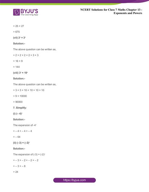 Ncert Solutions For Class Maths Exercise Chapter Exponents And Powers Access Free Pdf