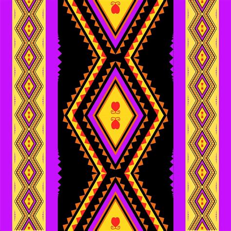 Seamless Fabric Pattern Designed With Geometric Shapes For Making Scarves Shirts Sewing