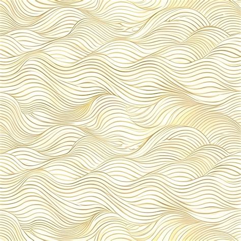Seamless Tile Pattern Of Intricate Wave Shapes On A Light Yellow