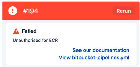 Bitbucket Pipelines Error Unauthorised For Ecr Bitbucket Cloud