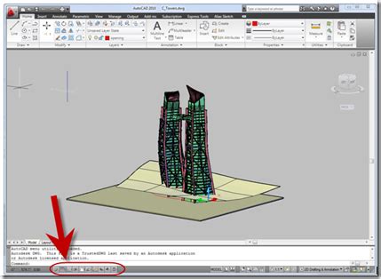 Quickie Tip Autocad Icon Or Text In The Status Bar Between The Lines