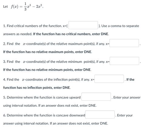 Solved Let F X 13x3 2x2 Find Critical Numbers Of The
