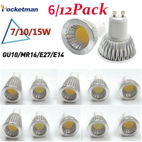 126pcs Gu10 Cob Led Spotlight 15w 10w 7w Led Cob Spot Light Lamp Gu10
