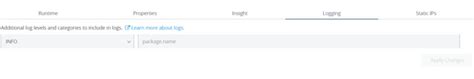 how to configure log level within runtime manager for logs created