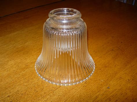 Vintage 5 Clear Glass Bell Shaped Lamp Shade