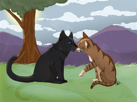 Leafpool And Crowfeather Warrior Cats Fan Art Warrior Crowfeather And