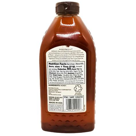Kirkland Signature 100 Us Raw Unfiltered Honey 136kg
