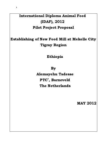 Alex Feed Processing Plant Pilot Project Pdf Livestock Cattle