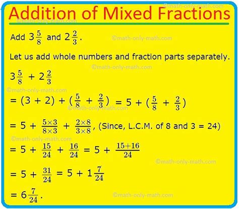 Solving Mixed Number Fractions