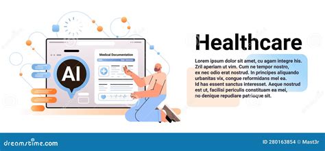 Man Patient Reading Electronic Medical Documentation Report On Digital